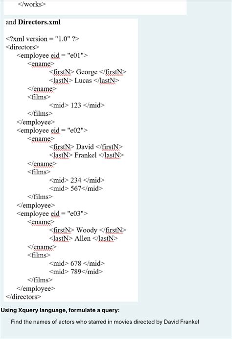 Solved Consider XML Data Stored In Two Files See Below Chegg Com