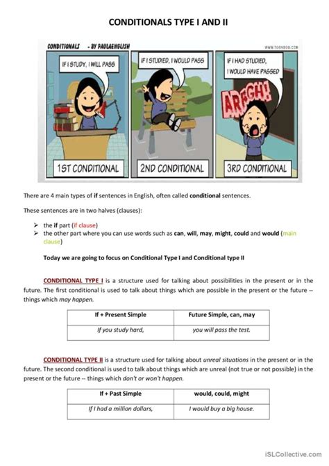 Conditional Sentences General Gramma… Deutsch Daf Arbeitsblätter Pdf And Doc