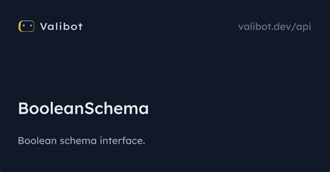 Booleanschema Valibot