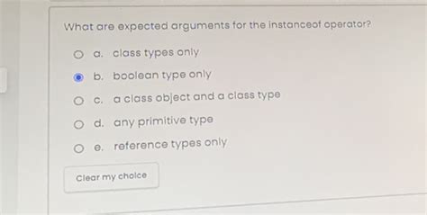 solved what are expected arguments for the instanceof