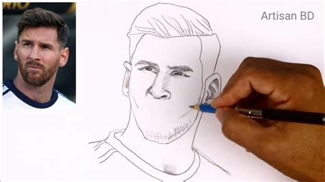 How To Draw Lionel Messi Step By Step Easy Pencil Sketch Messi