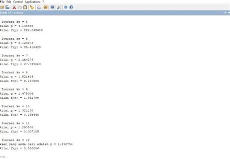 Perhitungan Metode Regulasi Falsi Metode Iterasi Titik Tetap Metode New Rapshon Dan Metode