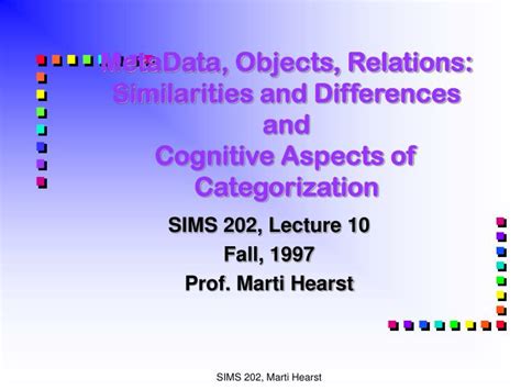 Ppt Metadata Objects Relations Similarities And Differences And