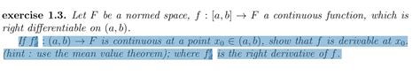Solved Exercise Let F Be A Normed Space F A B F Chegg