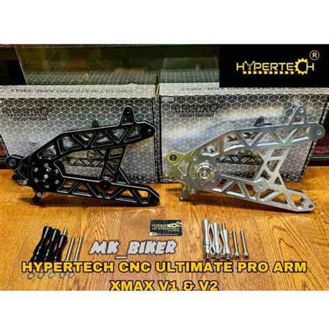 Hypertech Cnc Ultimate Pro Swing Arm Xmax V1 And V2 Silver Premium Black Xmax250 Forged Alloy