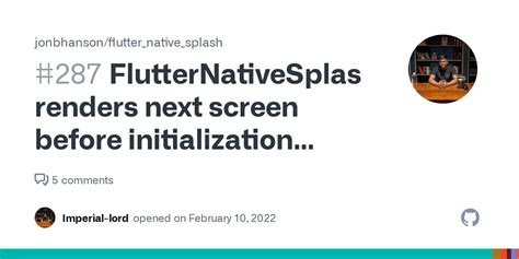 Flutternativesplashremoveafterinitialization Renders Next Screen