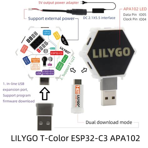 LilyGo T Color Hexagon LED Matrix Bastelgarage Elektronik Online Shop