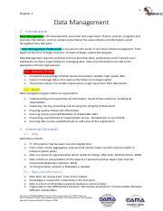 Chapter 1 DATA MANAGEMENT Pdf 1 Chapter 1 Data Management 1 Introduction Data Management Is