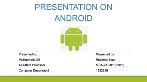 Android Operating System Ppt