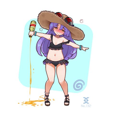 Trhisell Yumi Last Origin Last Origin 1girl Beer Bottle Bikini