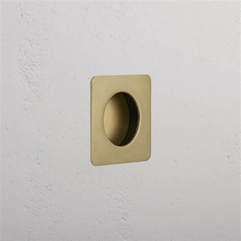 Regent Recessed Small Pull Antique Brass Door Furniture Hardware Corston