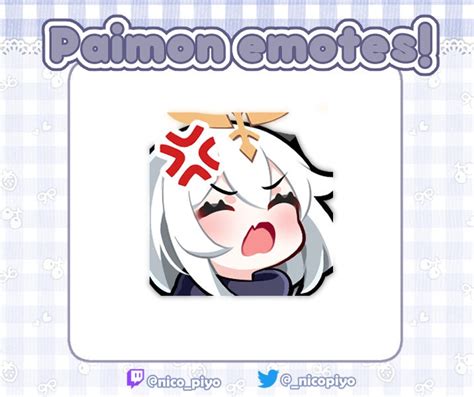 Genshin Impact Paimon Angry Emote For Twitch And Discord Etsy