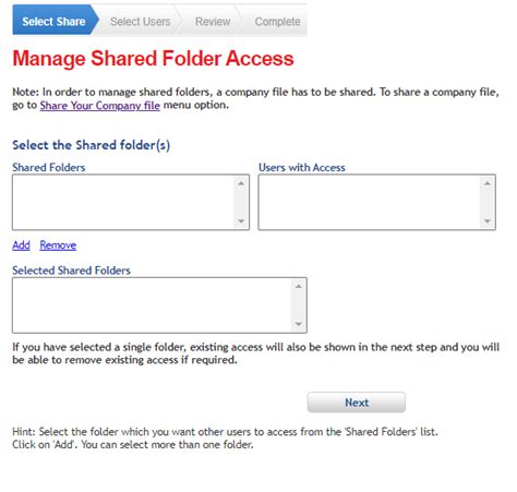 Manage Shared Folder Access Is Coming Up Blank What Is The Issue Please — Reckon Community