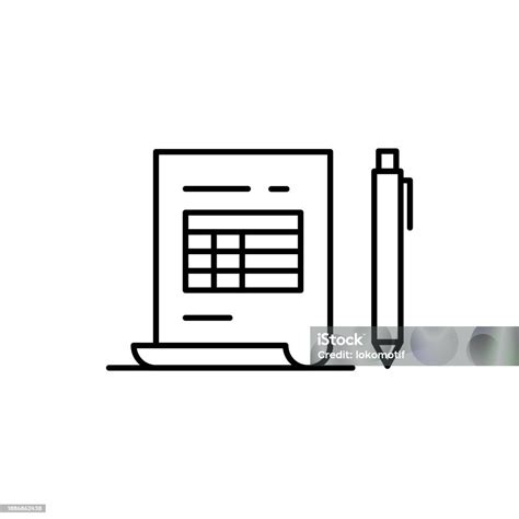편집 가능한 획이 있는 excel 스프레드시트 테이블 파일 줄 아이콘입니다 icon은 웹 디자인 모바일 앱 ui ux 및 gui