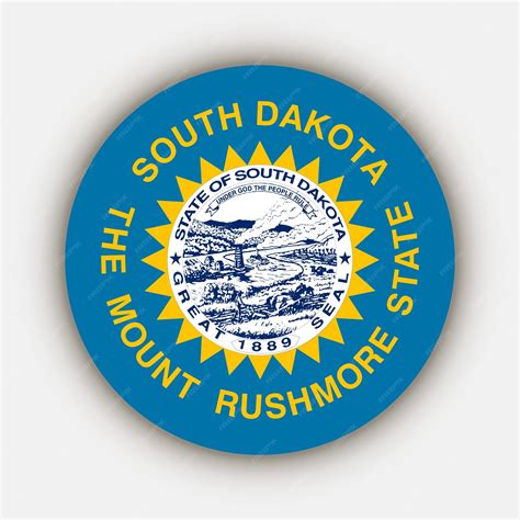 Premium Vector South Dakota State Flag Vector Illustration