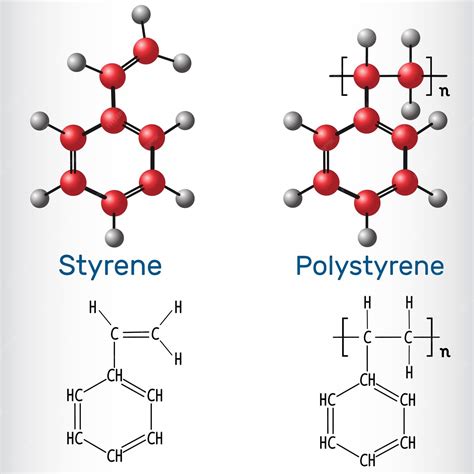 Premium Photo Styrene And Polystyrene Ps Polymer Molecule Structural
