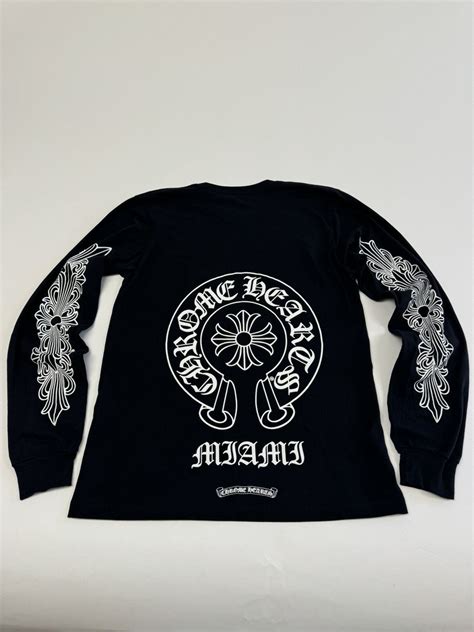 Chrome Hearts Chrome Hearts Miami Long Sleeve Shirt Medium Black Brand
