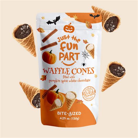 Just The Fun Part Waffle Cones Pumpkin Spice And White Chocolate