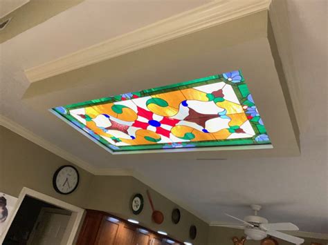 Ceiling Stained Glass Panel For Ambiance And Beauty