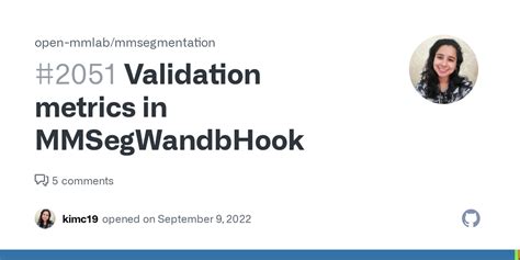 validation metrics in mmsegwandbhook · issue 2051 · open mmlab