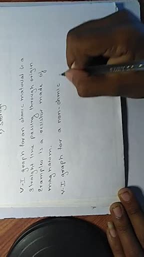 17 I Identify The V I Graphs For Ohmic And Non Ohmic Materials Ii G