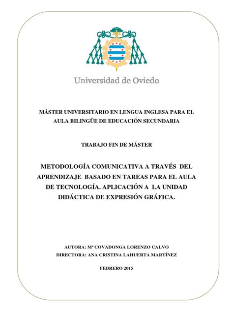 tfm lorenzo calvo task based learning pdf método de enseñanza