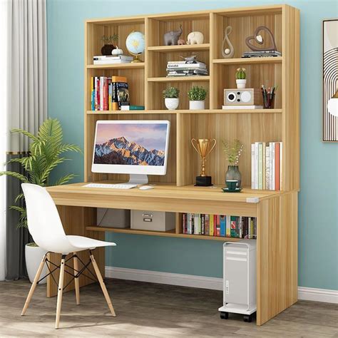 Computer Desk With Bookcase For Small Space Wooden Nepal Ubuy