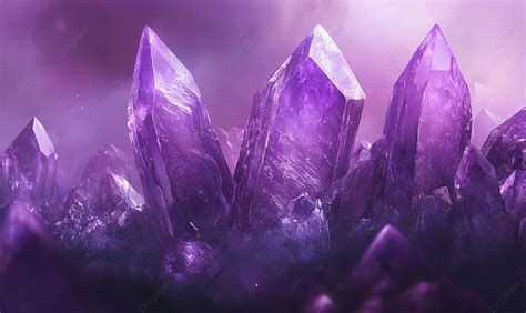 Purple Color Amethyst Crystal Background Purple Amethyst Color