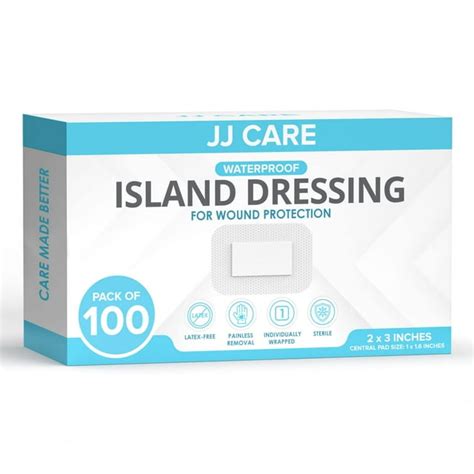 Jj Care Waterproof Post Surgical Adhesive Island Dressing Sterile