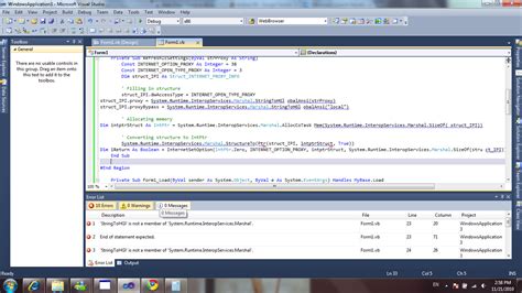 Vs 2010 Resolved Error On Proxy Vbforums