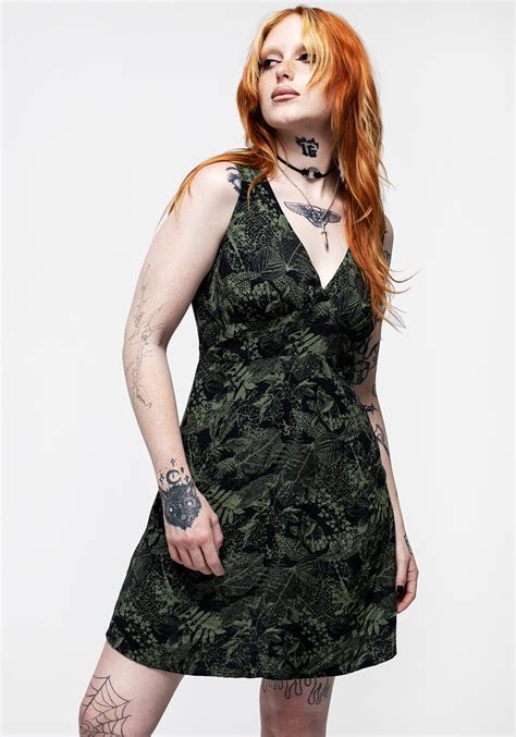 Disturbia Daphne V Neck Mini Dress Dresses