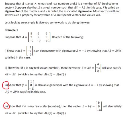 solved iii and iii only iii show that 𝑦 [1 0 1] is