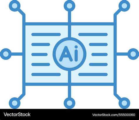 Ai In Education Data Processing Icon Royalty Free Vector