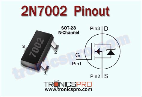2n7002 Pinout Equivalent Application Datasheet Tronicspro