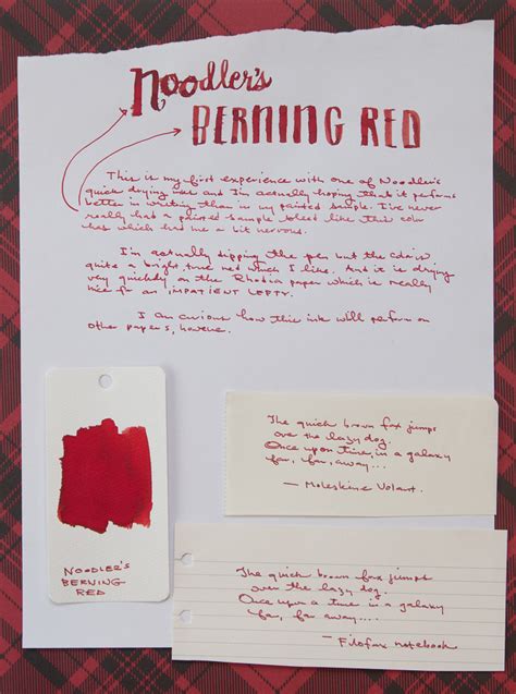 Ink Review Noodlers Berning Red The Well Appointed Desk