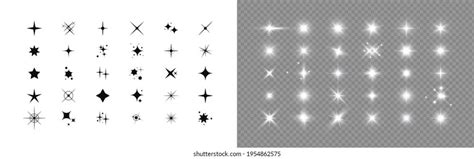 Star Set Stars Effect Design Simple Stock Vector Royalty Free