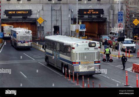 The First Busses Enter The Manhattan Side Of The Hugh L Carey Tunnel