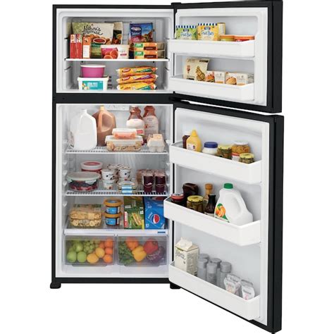 Frigidaire 183 Cu Ft Top Freezer Refrigerator Black In The Top