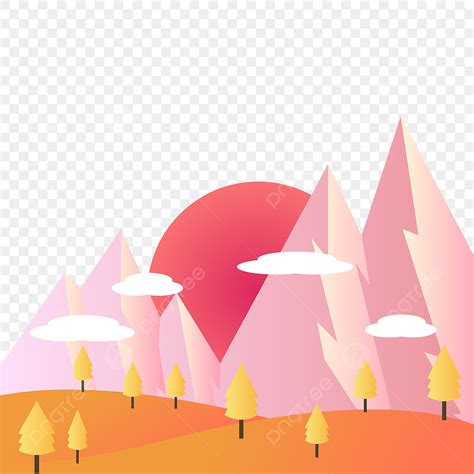 평평한 바람 풍경 벡터 평평한 바람 풍경 높은 산 Png 일러스트 및 벡터 에 대한 무료 다운로드 Pngtree