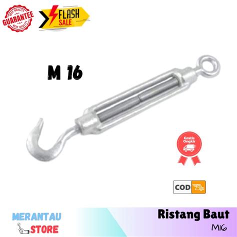 Jual Span Skrup M16 Baut Ristang Span Sekrup M 16 Turn Buckle Jarum