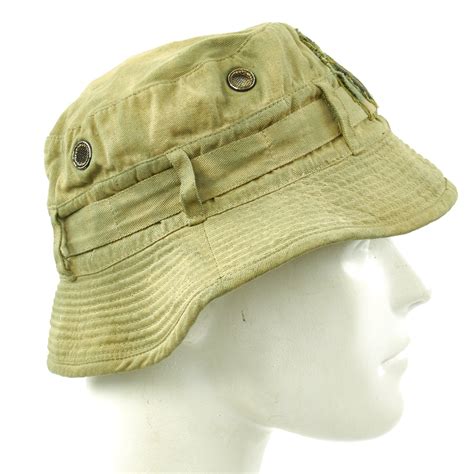 Original U S Vietnam War Locally Made Boonie Tropical Hat With 82nd A