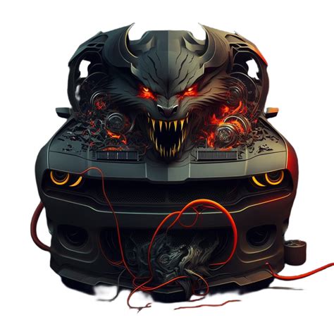 Dodge Challenger Hellcat Enhanced By Ai Generated Ingenuity 23666941 Png