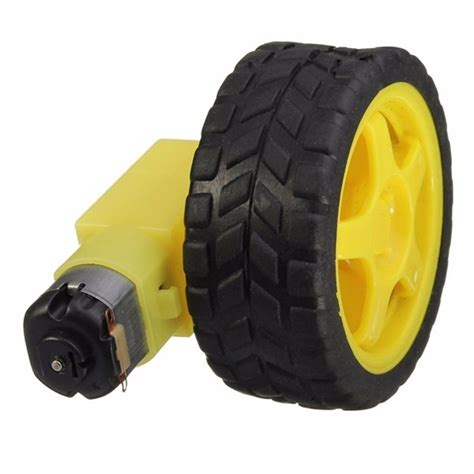Roda Pneu Motor Dc 3 A 6v Com Reducao Robotica Arduino R 17 99