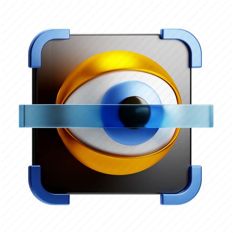 Retina Scan Biometric Identification 3d Illustration Download On Iconfinder