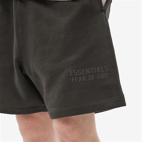 Fear Of God Essentials Mens Essentials Shorts In Off Black Fear Of God