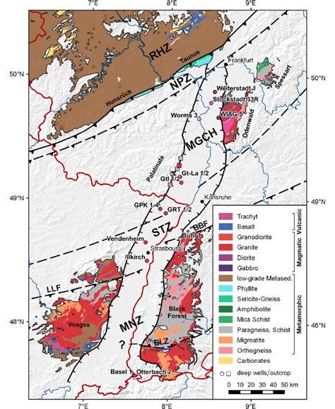 Map Of The Variscan Basement Outcrops Around The Urg Adapted From Bgr