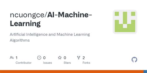 Github Ncuongce Ai Machine Learning Artificial Intelligence And Machine Learning Algorithms