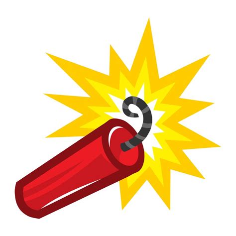 Cartoon Stick Of Explosive Dynamite Tnt With Lit Fuse 552196 Vector Art At Vecteezy