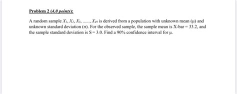 solved problem 2 4 0 points a random sample x x x
