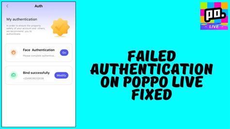 Fix Failed Authentication On Poppo Live Youtube